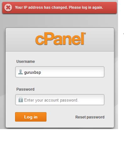 Cara Mengatasi Error Your IP Address Has Changed Di CPanel