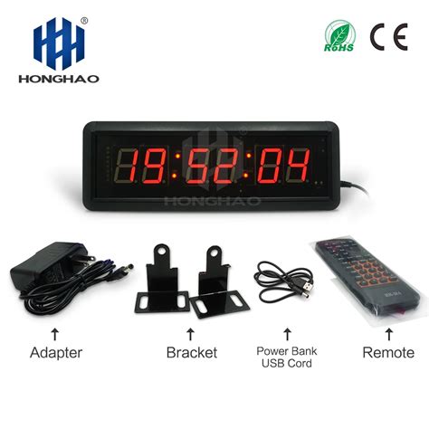 Honghao Led Countdown Timer Wall Clock Real Time Clock For Meeting