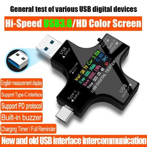 เครองวดไฟ ATORCH Type C pd USB tester DC Digital voltmeter amperimetor voltage current meter