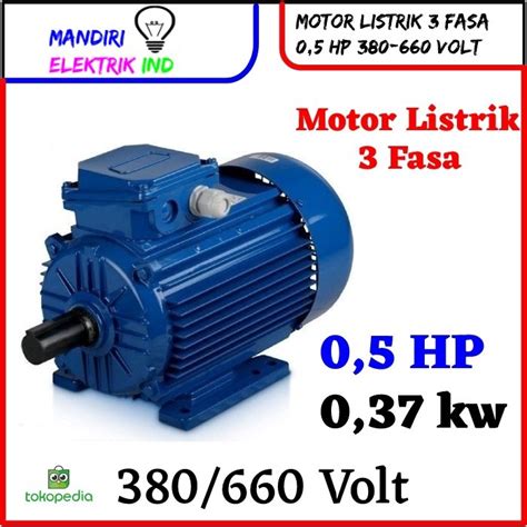 Jual Motor Listrik 3 Fasa Phasa Elmot 05 Hp 05 Hp 12 Hp 380660 Volt