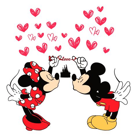 Minnie And Mickey Mouse Kissing Wallpaper