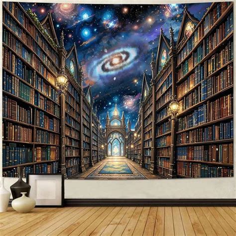 Tpmdfc Mysterious Galaxy Space Magic Library Tapestry 80