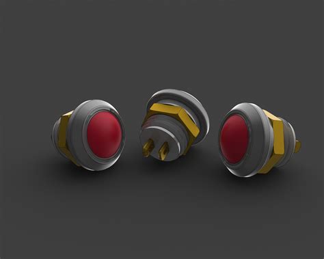 Panel Mount Momentary Push Button Switch 0 4 A 32 V Ac Race Fab LTD