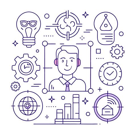 Set Of Outline Icons Related To Soft Skills Linear Icon Collection