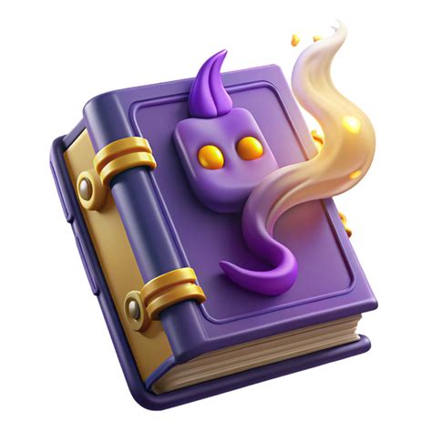 Wonderful Modern Purple Magic Book 3d Render 4k 57144685 Png