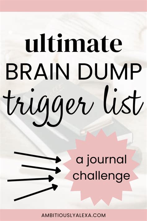 Ultimate Brain Dump Trigger List For Journaling Ambitiously Alexa