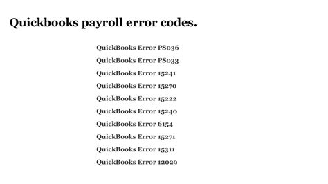 Ppt Quickbooks Error Code List For Different Errors Powerpoint Presentation Id