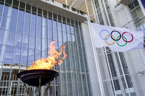 The Olympic Flame At The Snfcc Stavros Niarchos Foundation