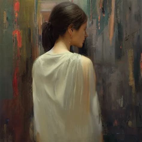 A Woman Looking Over Her Shoulder Back Shot Stable Diffusion