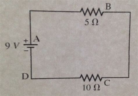 Solved A V Battery Is Hooked Up To Two Resistors In Series Chegg Com