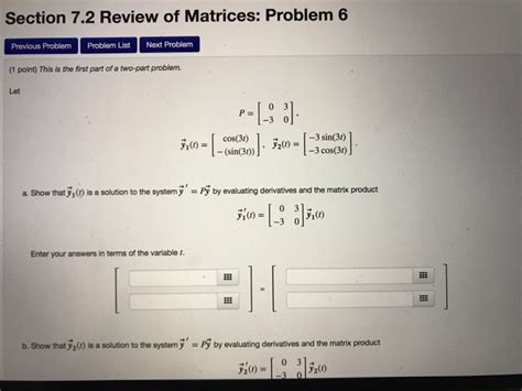 solved section 7 2 review of matrices problem 6 previous