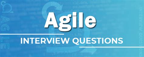 agile interview questions for interview preparation