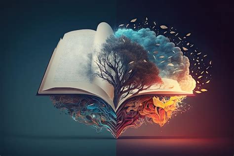 Premium Photo Double Exposure Abstract Idea Of Book And Brain
