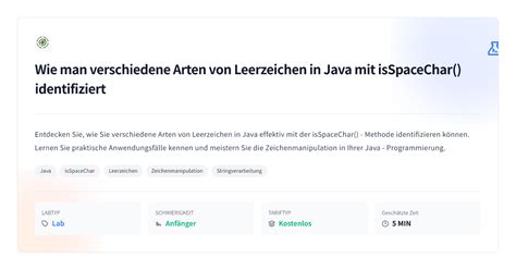 Wie Man Verschiedene Arten Von Leerzeichen In Java Mit Isspacechar