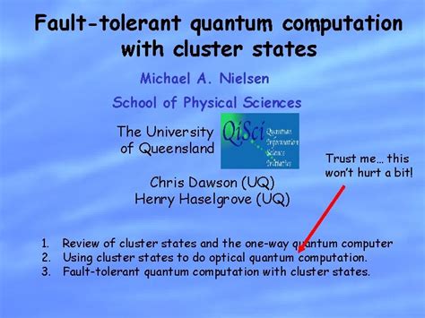 Faulttolerant Quantum Computation With Cluster States Michael A