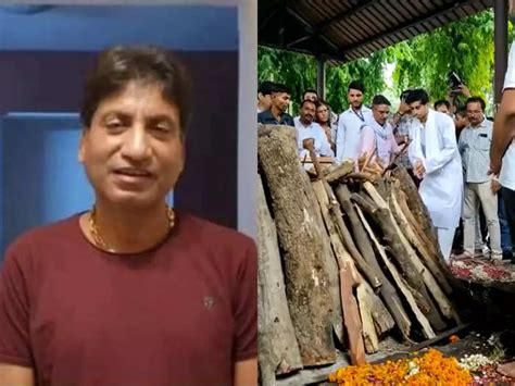 Raju Srivastava Passes Away Live Updates Comedians Wife Shikha Breaks Down At The Funeral