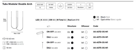 LEDSC Tubs Modular Double Arch Pendant Laser Lighting