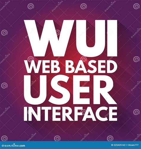Wui Web Based User Interface Acronym Technology Concept Background