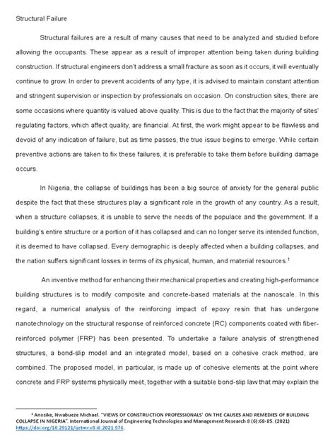 Structural Failure Pdf Risk Reinforced Concrete