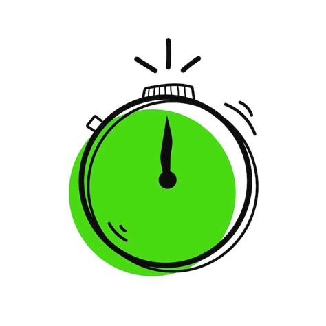 Premium Vector Hand Drawn Stopwatch Timer Symbol Fast Time Logo Concept Stopwatch Quick