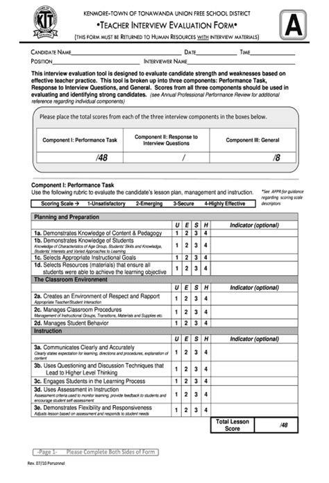 Interview Rating Sheet Excel Easily AirSlate