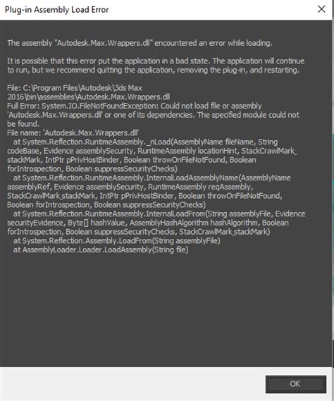 Solved Plug In Assembly Load Error Autodesk Community