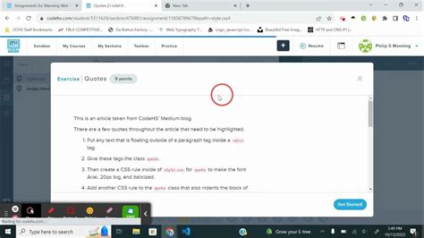 Codehs Web Design Advanced Html And Css Unit 5 Lesson 5 4 Youtube