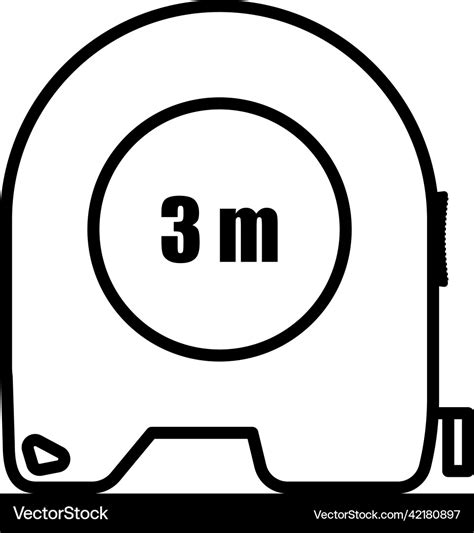 Icon Of Constriction Tape Measure Royalty Free Vector Image