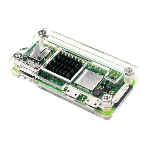 For Raspberry Pi Zero 2 W Acrylic Case Transparent Shell With Aluminum