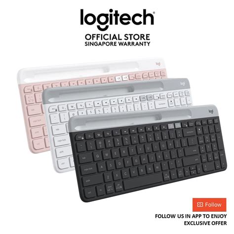 Logitech K Multi Device Bluetooth Wireless Slient Keyboard With Logitech Flow Technology