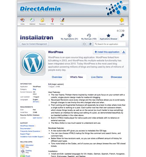 What S New In Installatron Plugin 9 0