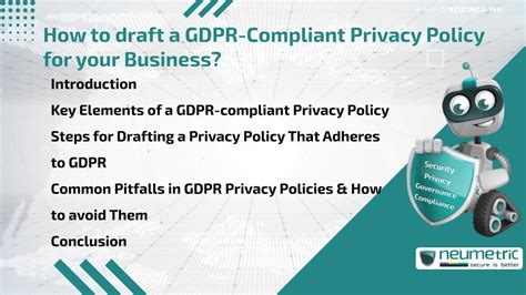 How To Draft A Gdpr Compliant Privacy Policy For Your Business