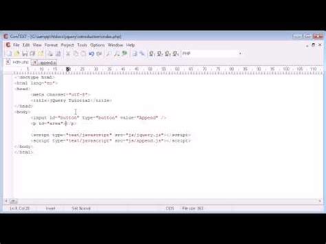 Learn JQuery Tutorial 78 Append Mind Luster