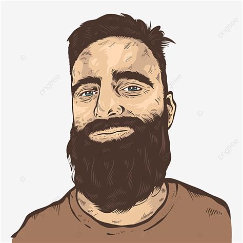 수염 난된 남자의 손으로 그린 그림 인간 얼굴 남자 Png 일러스트 및 벡터 에 대한 무료 다운로드 Pngtree