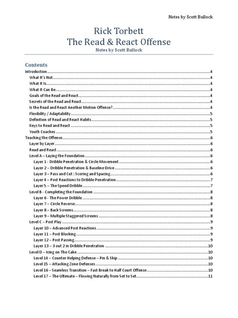 Rick Torbett Read And React Offense Scott Bullock Download Free Pdf