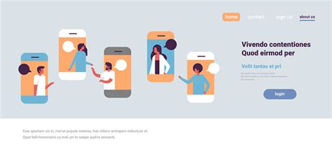 스마트폰 채팅 거품 모바일 응용 프로그램 통신 음성 대화 남자 여자 캐릭터 배경 초상화 복사 수평 평면 공간 개념에 대한 스톡