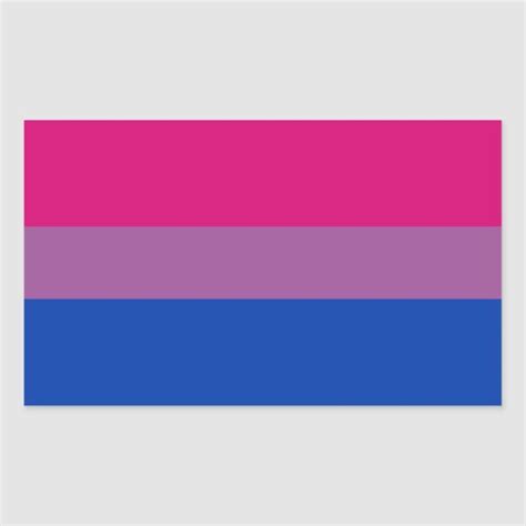 Bisexual Pride Flag Rectangular Sticker Zazzle Bisexual Pride Flag Pride Flags Bisexual