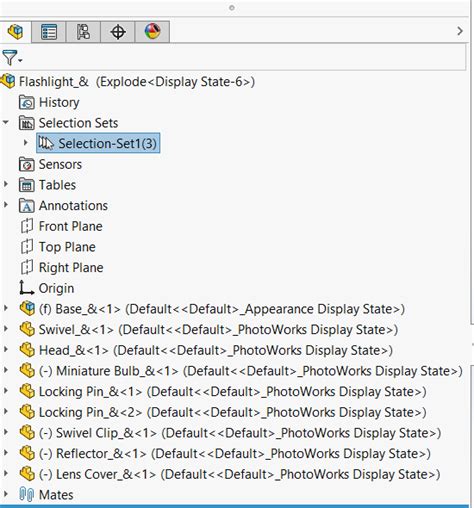 Editing A Selection Set In Solidworks 2020