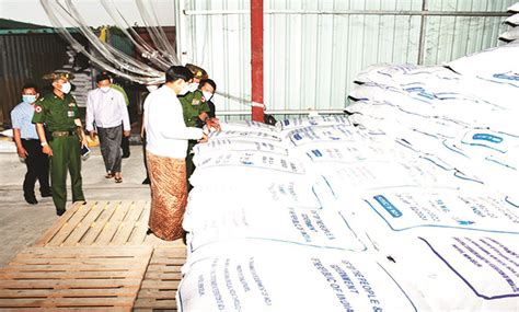 အိန္ဒိယအစိုးရက မြန်မာနိုင်ငံသို့ လှူဒါန်းသည့် ဆန်နှင့်ဂျုံများကို သိုလှောင်ရုံများအတွင်း စနစ်တက