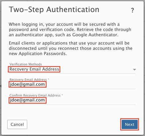 Two Step Authentication