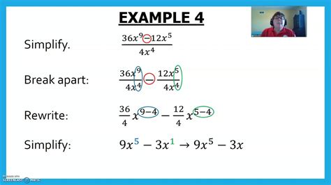 Dividing By Monomials Youtube