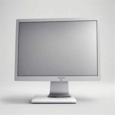 Premium Photo Monitor Screen Against Gray Background