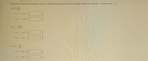 solved plot the point whose polar coordinates are given
