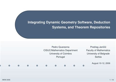 Pdf Integrating Dynamic Geometry Software Deduction Systems And