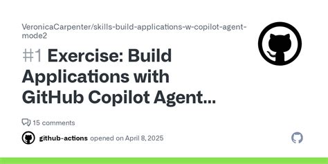 Exercise Build Applications With Github Copilot Agent Mode · Issue 1
