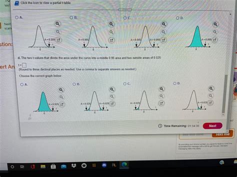 Solved For A T Curve With Df 42 Find Each T Value In Chegg Com