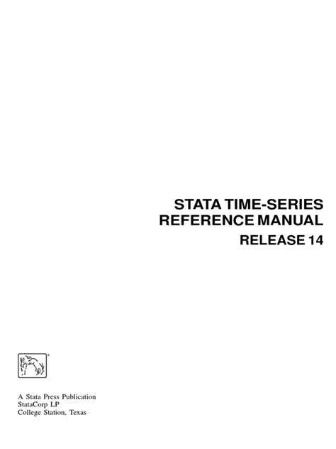 Stata Time Series Reference Manual Pdf Time Series Vector