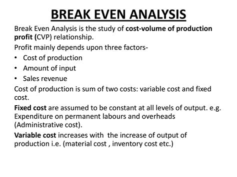 Break Even Analysis Template Spark Premium Template Template Spark