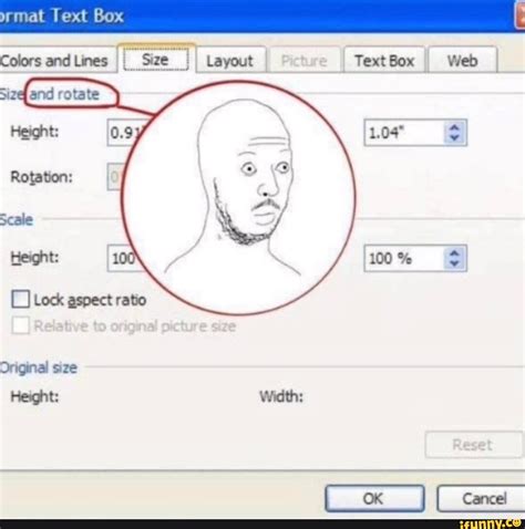 Et Text Box Height Rotation Scale Lock Aspect Ratio Colors And Lines Size Layout I Pict Text
