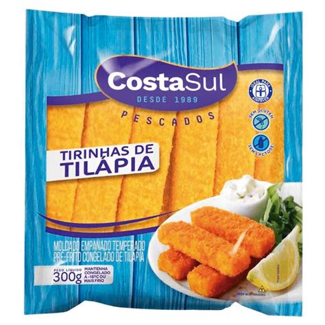 Tilápia Empanada Costa Sul Em Tiras 300g Fortatacadista